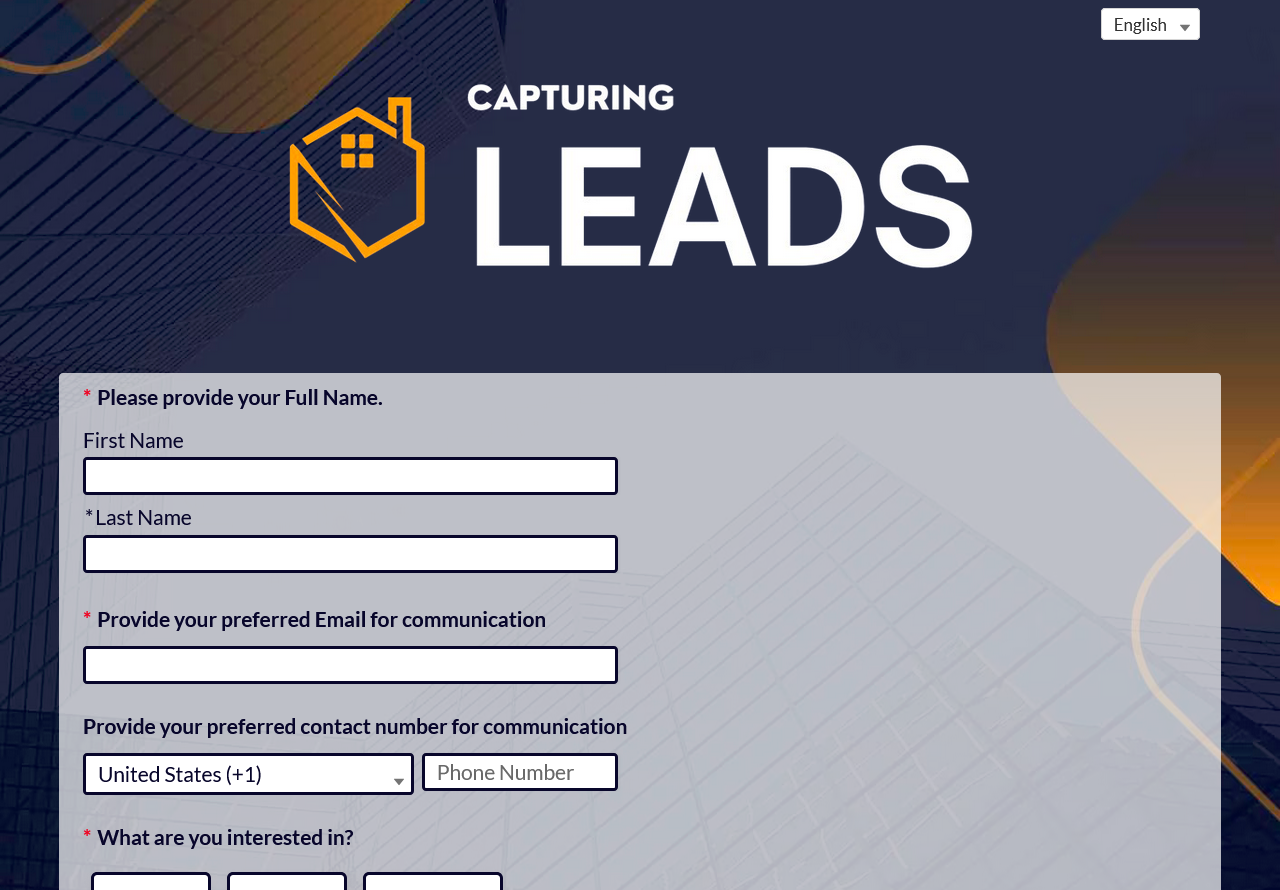 Short Lead Capture Form - SurveyVista